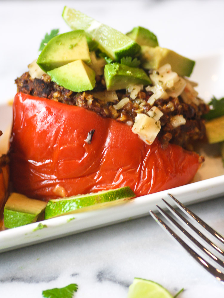 Vegan Slow Cooker Stuffed Peppers Recipe